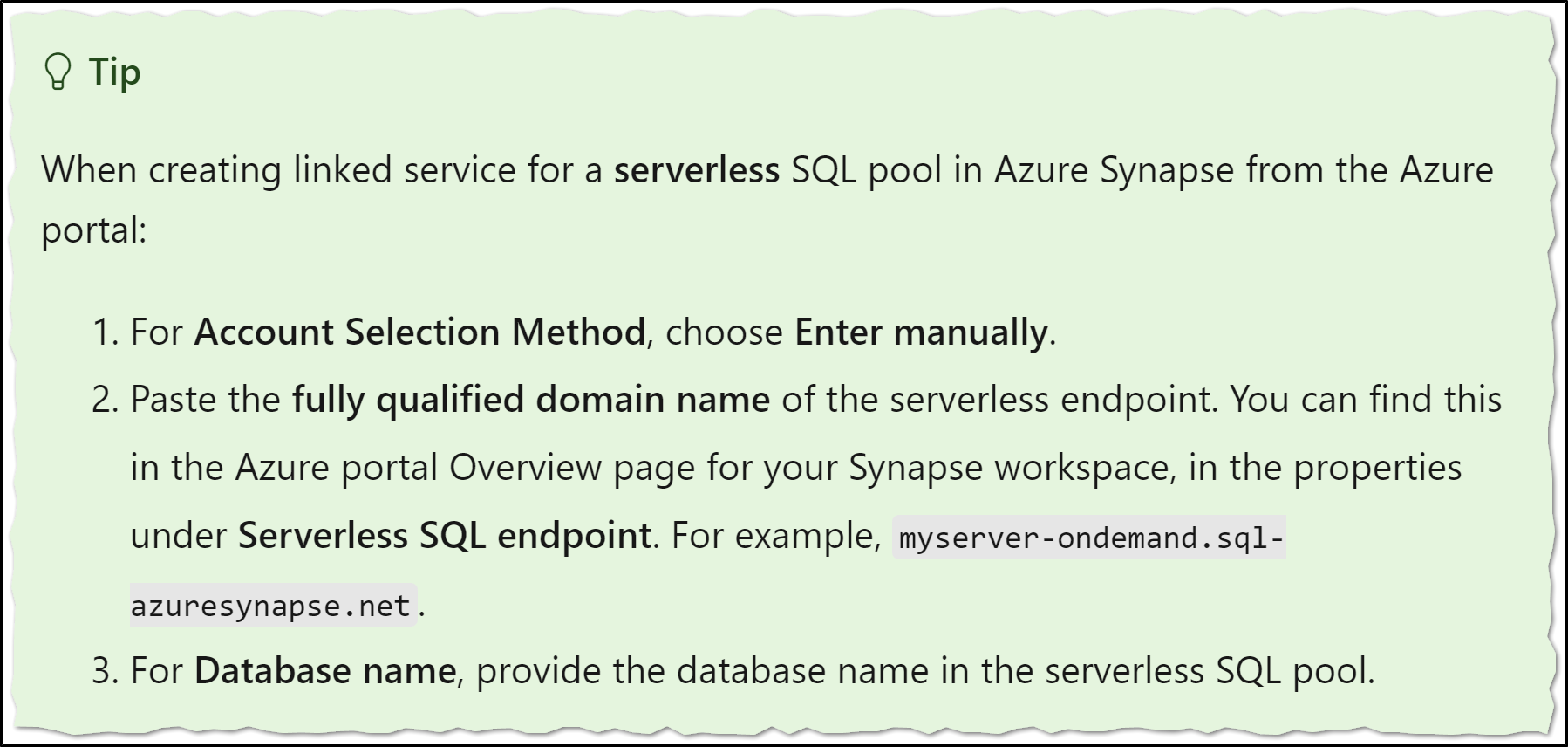 Please let me check. Am I correct in thinking that serverless sql pools ...