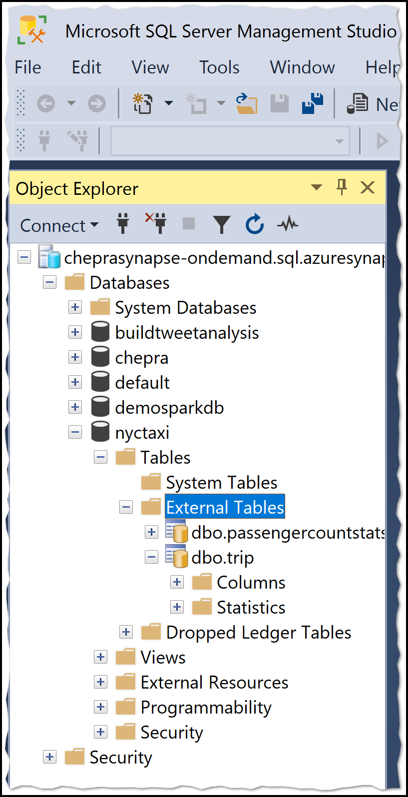 Please let me check. Am I correct in thinking that serverless sql pools cannot import data via ...