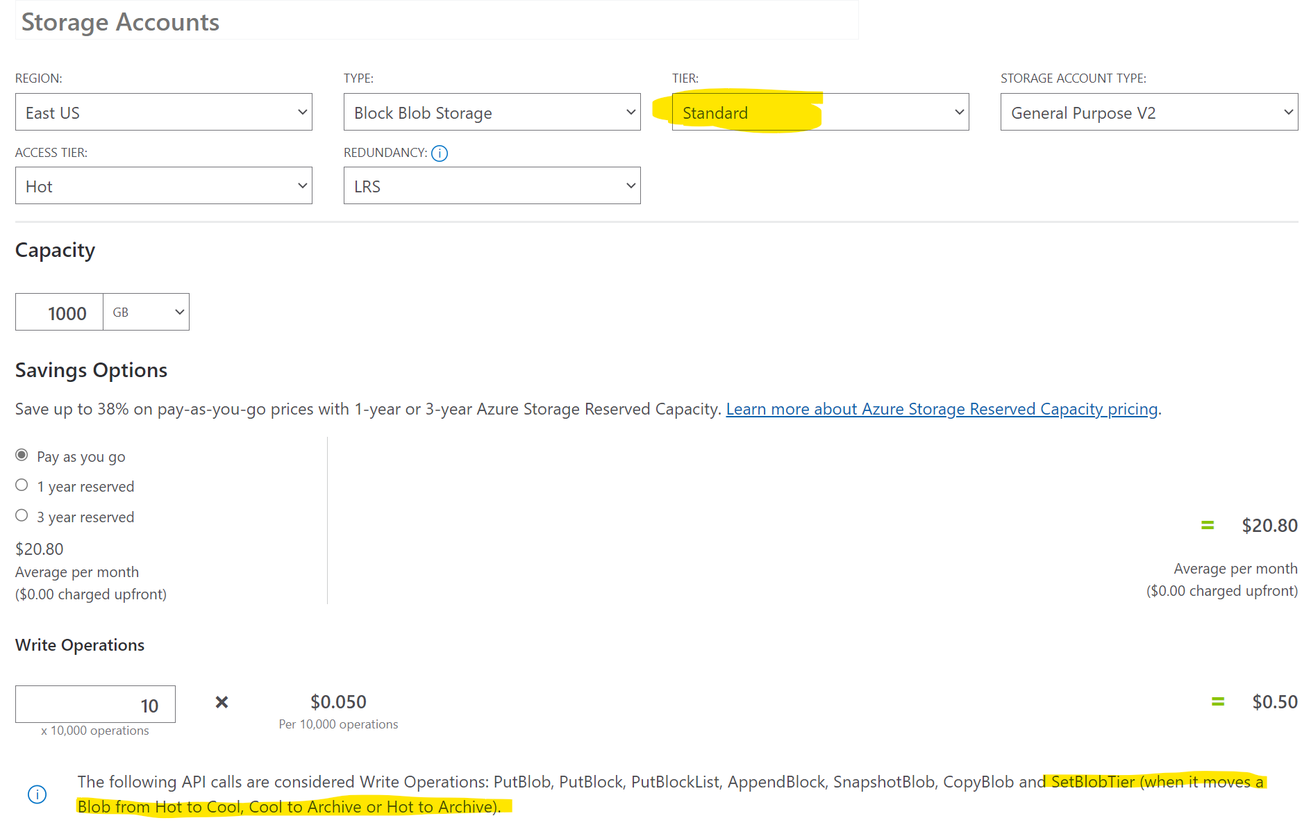 Is Setblobtier On A Block Blob Considered A Write Action Microsoft Qanda