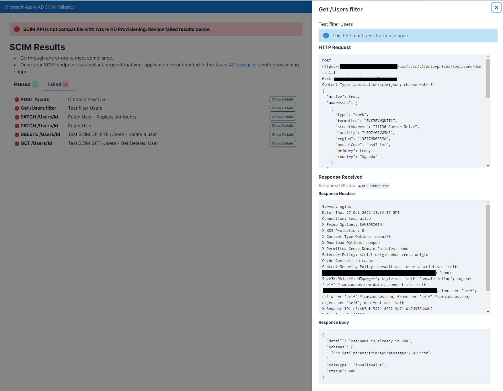 SCIM validator: userName -> not an email ? - Microsoft Q&A