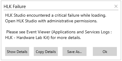 Unable to create hlkx package using HLK studio in Windows Server 2016 ...