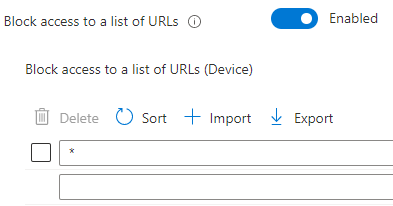 Intune and allow/block URLs for KIOSK mode - Microsoft Q&A