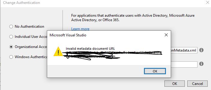 Invalid MetaData Document Url - Microsoft Q&A Invalid MetaData Document Url - Microsoft Q&A