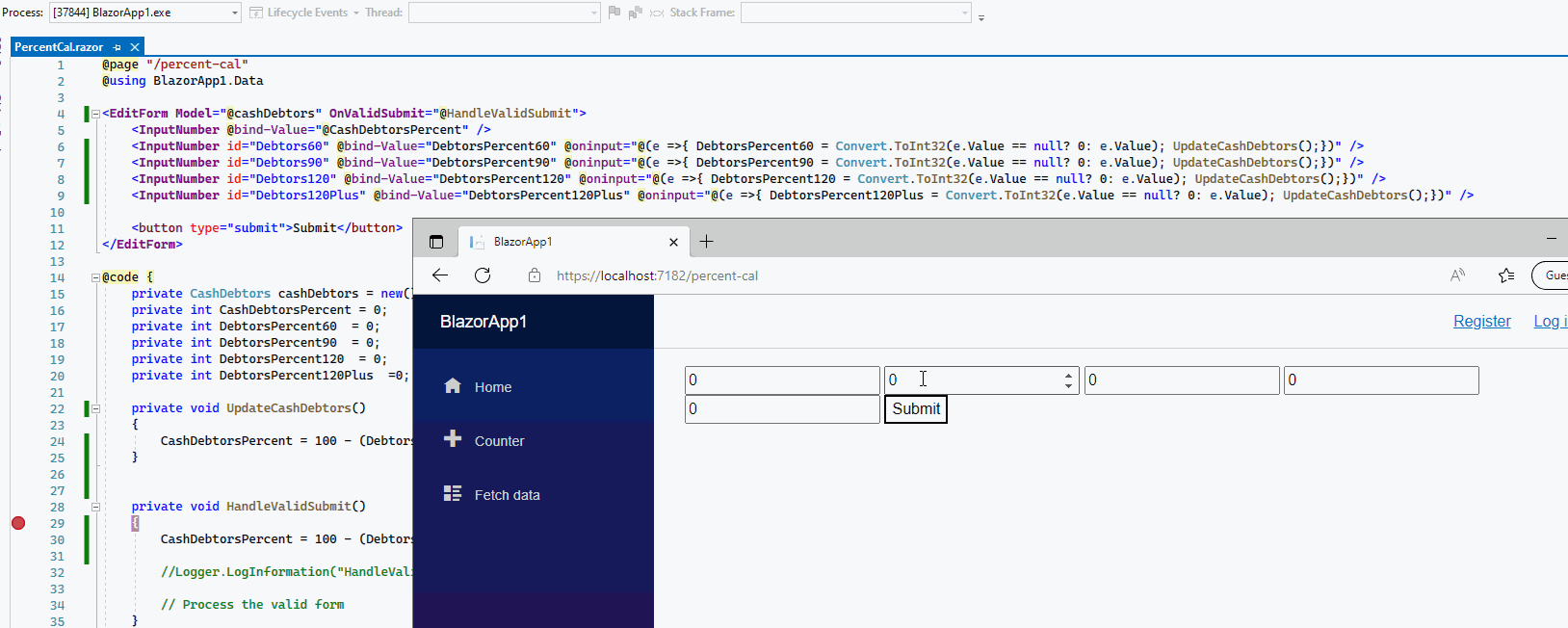 How Do I Bind Value A Blazor Field Based On The Bind Value Of The Second Field In Blazor