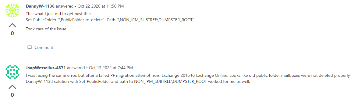 \NON_IPM_SUBTREE\DUMPSTER_ROOT Invalid Character Public Folder - Microsoft Q&A