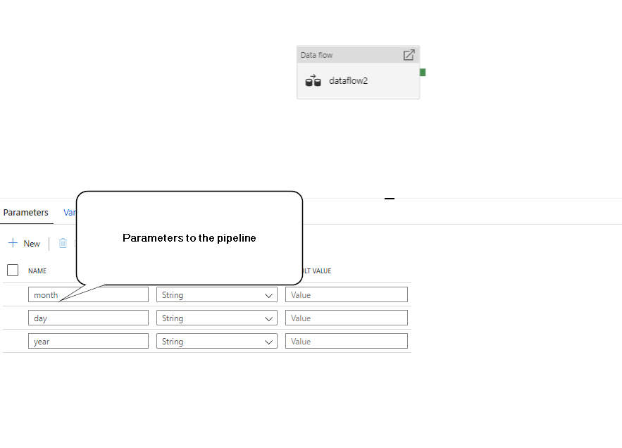 Azure Datafactory Passing Parameter To A Datasource On A Dataflow Microsoft Qanda