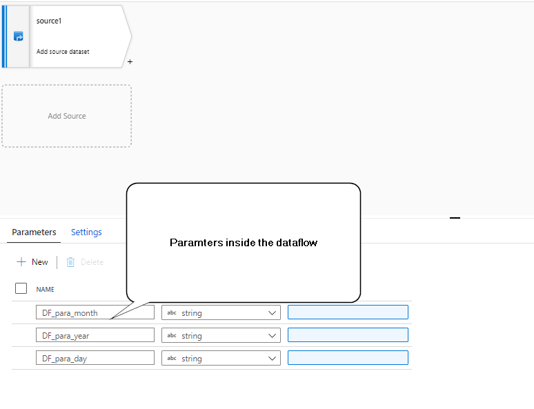 Azure Datafactory Passing Parameter To A Datasource On A Dataflow Microsoft Qanda