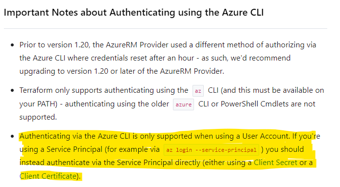 Azure Cli Service Principal Terraform Env Variable Authentication Microsoft Qanda 3599