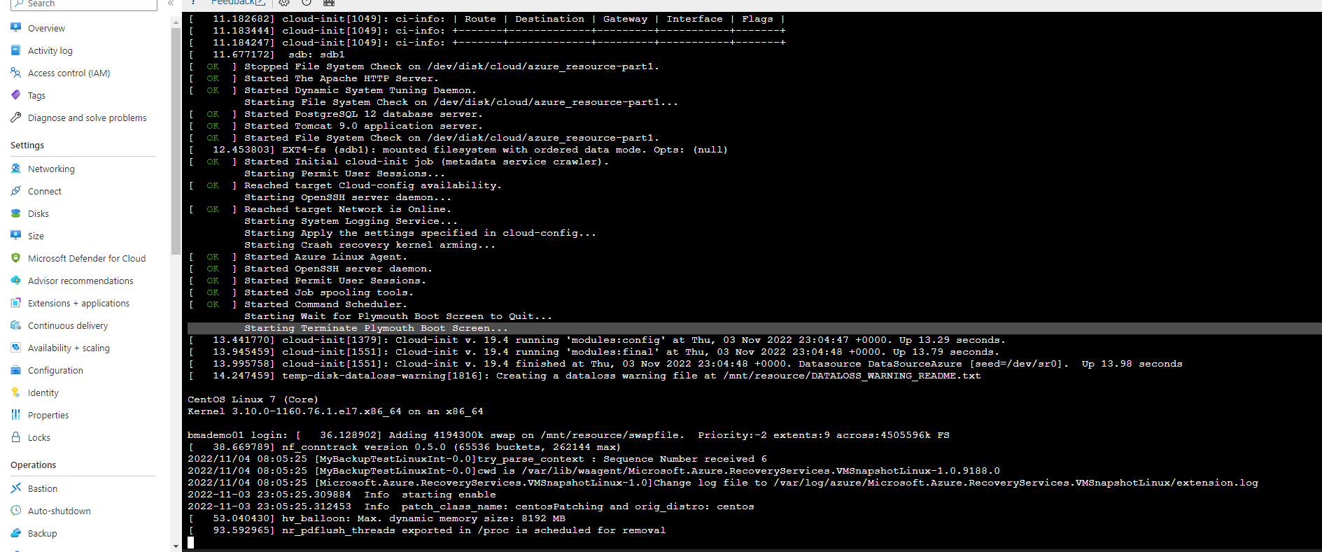 Azure VM serial console screen stuck - Microsoft Q&A