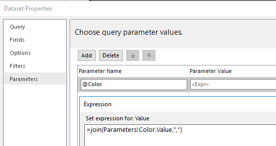 Multi-value parameters in rdl not working - Microsoft Q&A