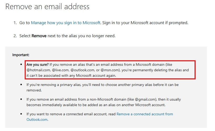 Deactivate a hotmail email address without closing microsoft account ...