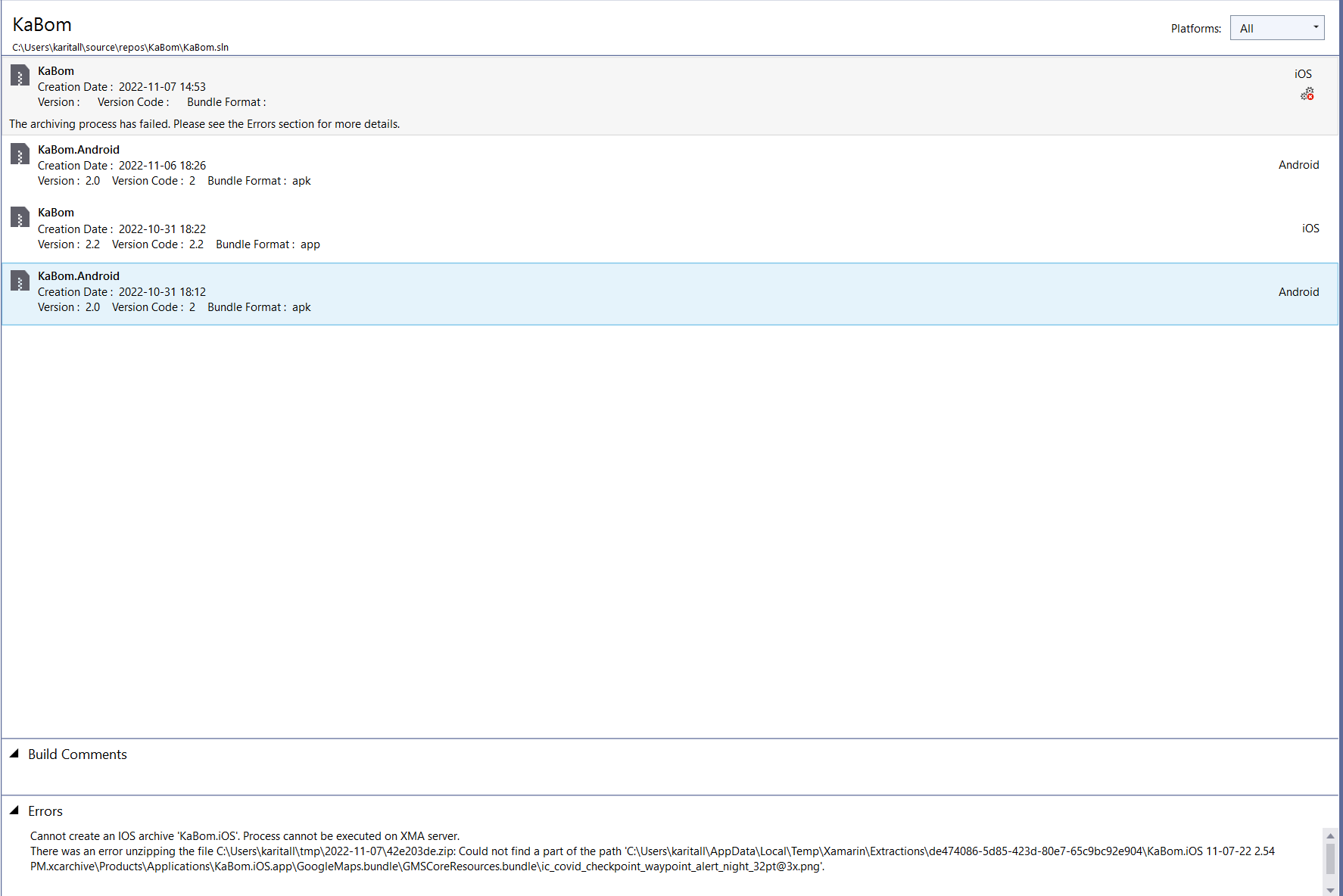 Xamarin ios archive too long file name when unzipping - Microsoft Q&A Xamarin ios archive too long file name when unzipping - Microsoft Q&A