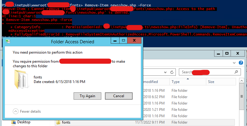 File is there but can't see and can't delete it. - Microsoft Q&A