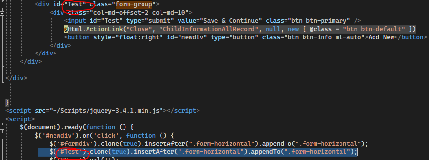 Div clone asp.net mvc - Microsoft Q&A