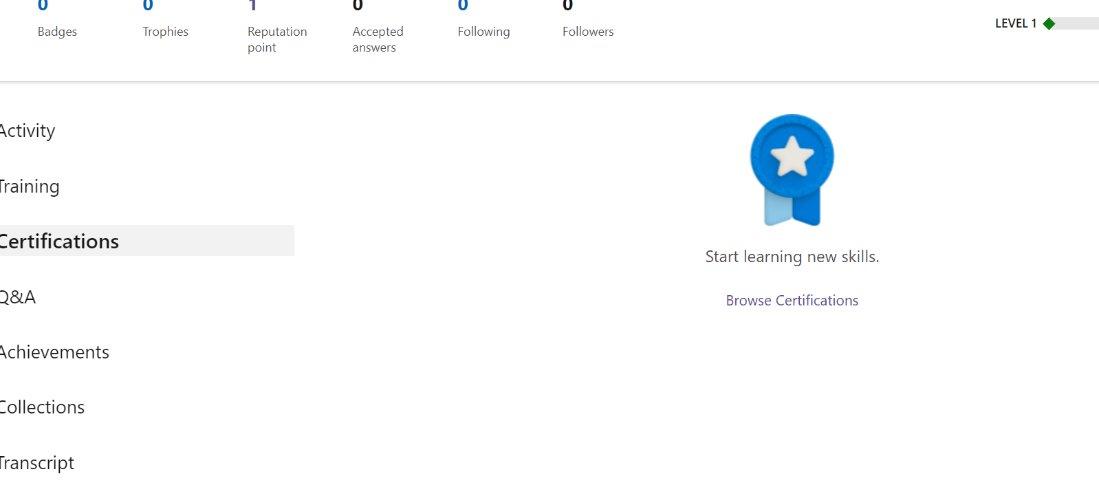 Certifications board is missing data - Microsoft Q&A
