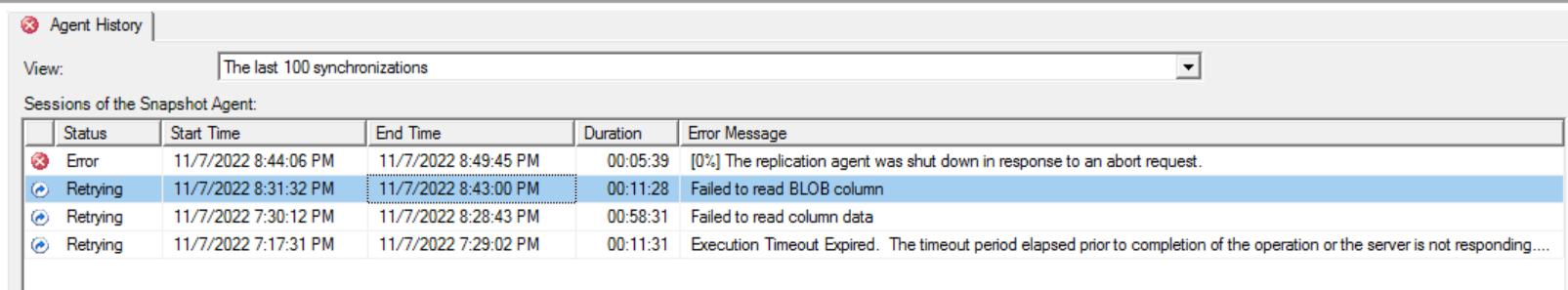 Replication Issue Failed To Read Blob Column Microsoft Qanda