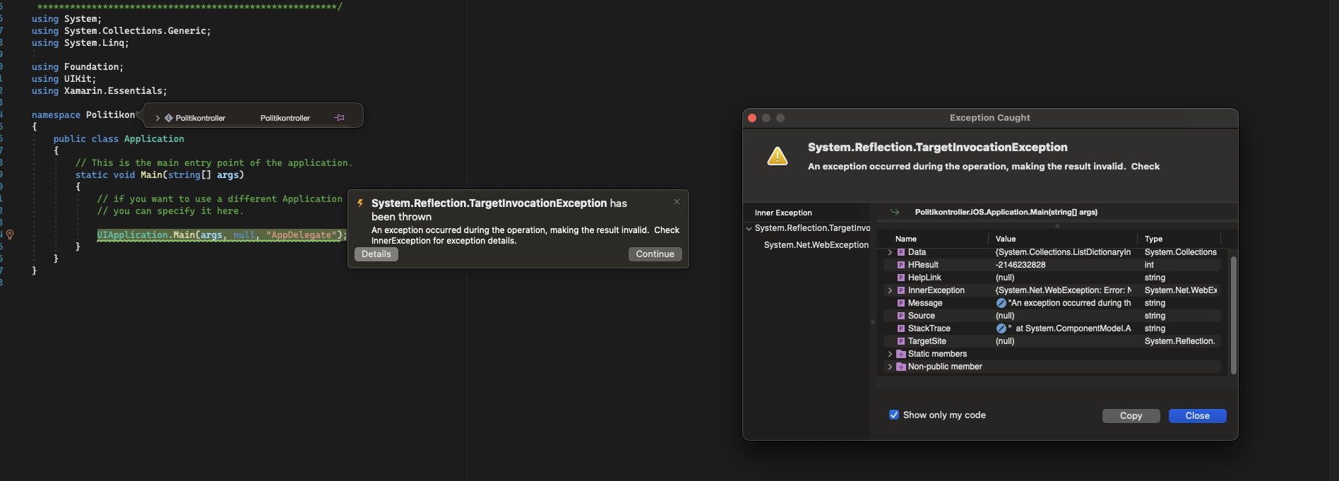 Wierd Exception With Webclient Microsoft Qanda