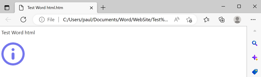 Websites created with Word Office 365 will not display local images ...