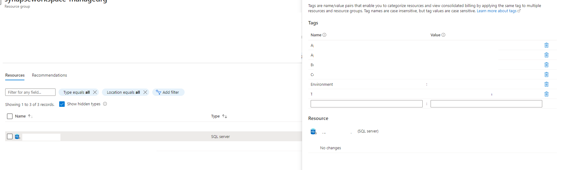 Failed to inherit a tag value from Synapse Analytics managed RG - Microsoft Q&A