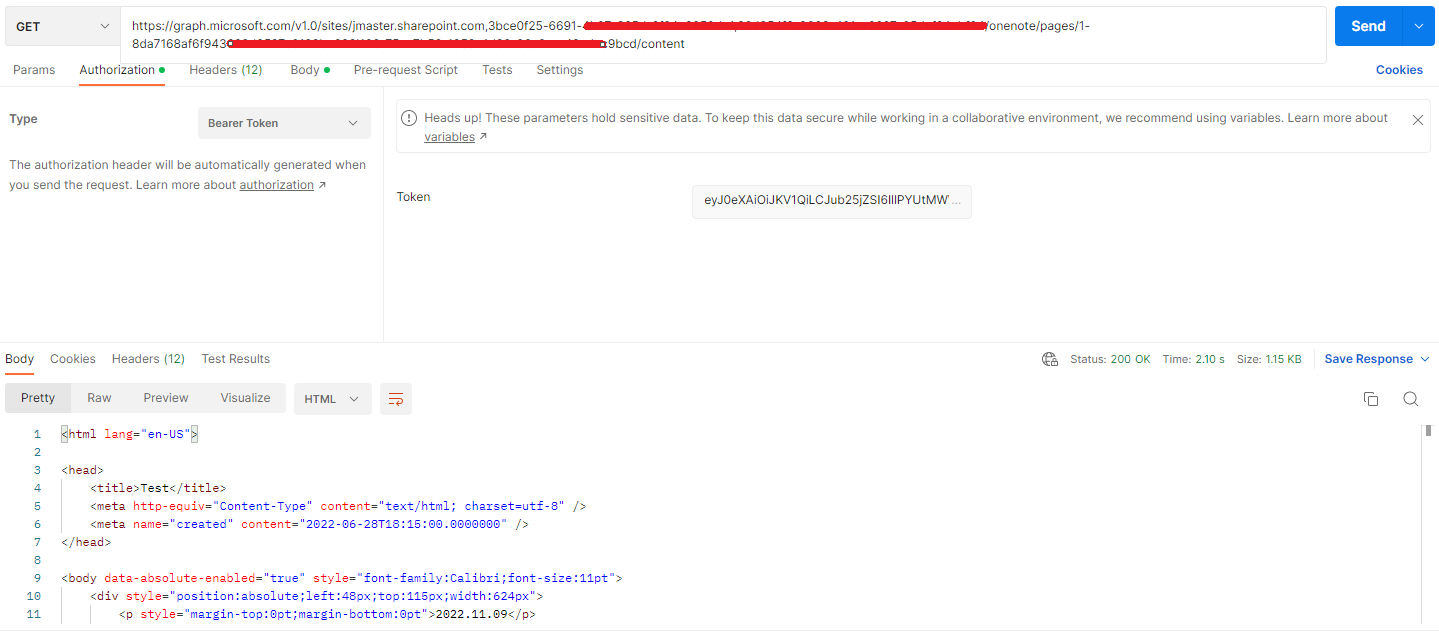 How Can I Get Onenote Content Using Onenoteclienturl Or Onenoteweburl Using Graph Api