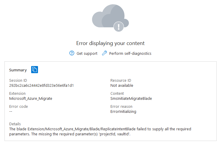Azure Migrate Replicate Error Displaying Your Content Microsoft Qanda