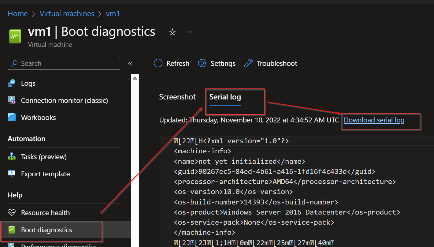 Azure VM serial console screen stuck - Microsoft Q&A