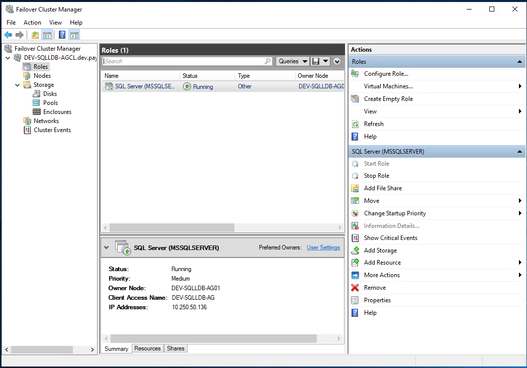 Creating an Availabilty Group with already exisiting SQL Cluster ...