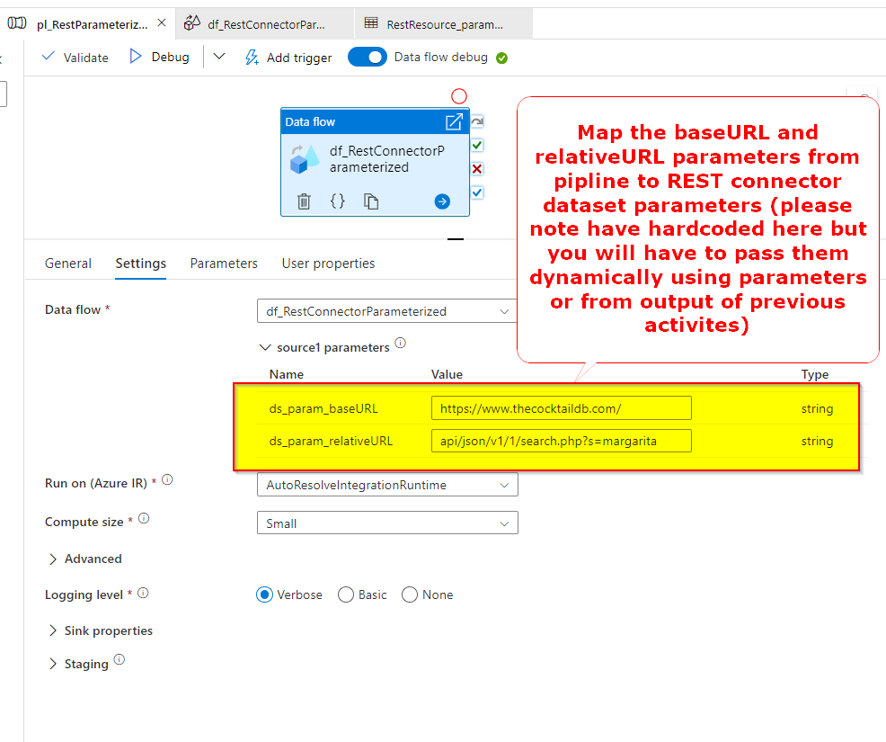 How Can I Parameterize Rest Api Dataset Or Linked Service While Using Data Flow Microsoft Qanda 3467