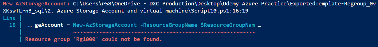 Storage Account Error While Creating Storage Account Through Powershell Microsoft Qanda