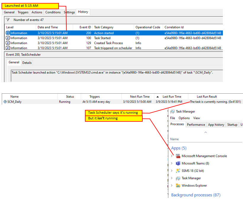 Task Scheduler won't launch Access database - Microsoft Q&A