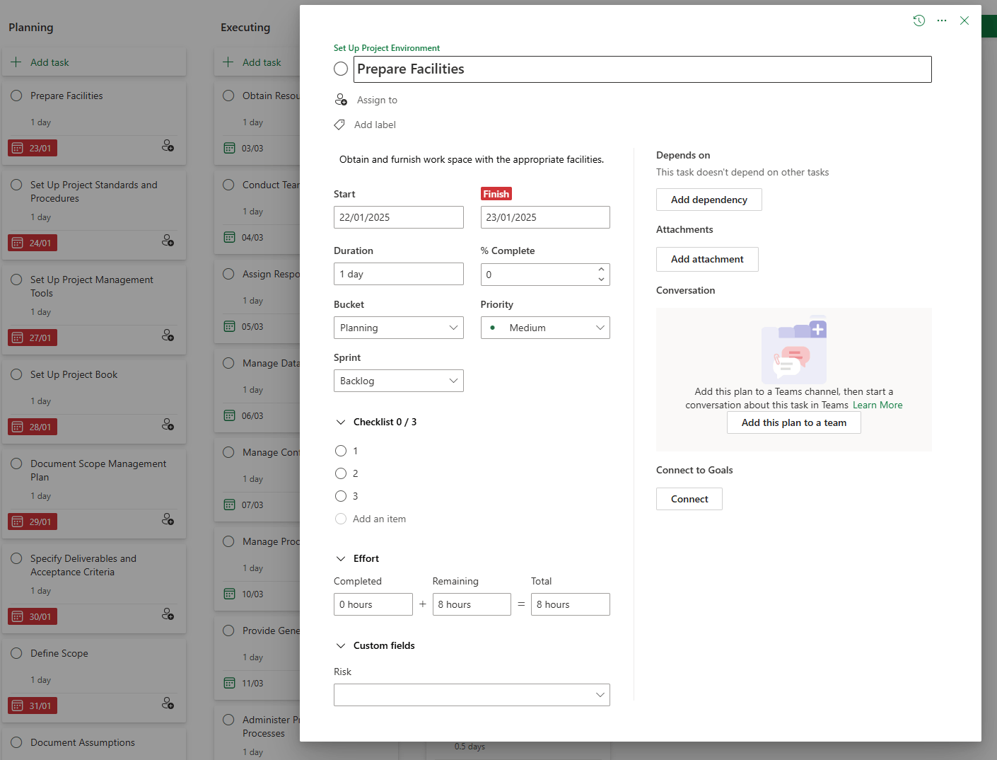 Microsoft Projects Checklist - Microsoft Q&A
