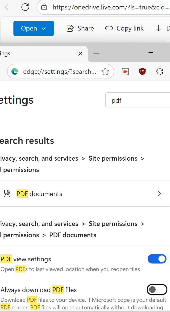 Exported PDF documents from Word are opening through OneDrive instead of directly from local ...