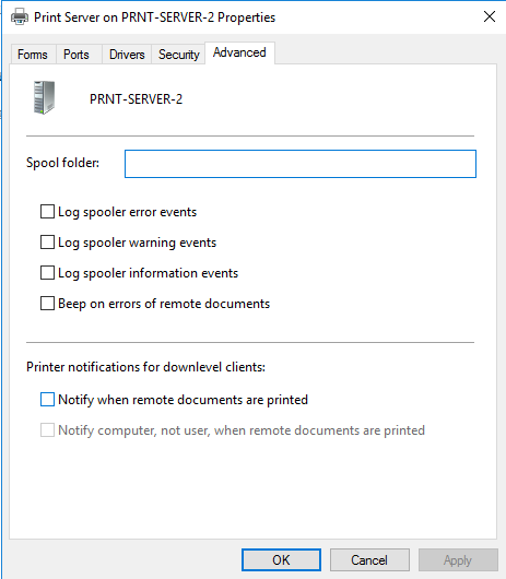 I cannot control Print Servers on Active directory - Microsoft Q&A
