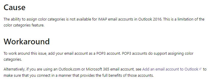 Cannot Assign Color Category in Outlook Calendar - Microsoft Q&A Cannot Assign Color Category in Outlook Calendar - Microsoft Q&A