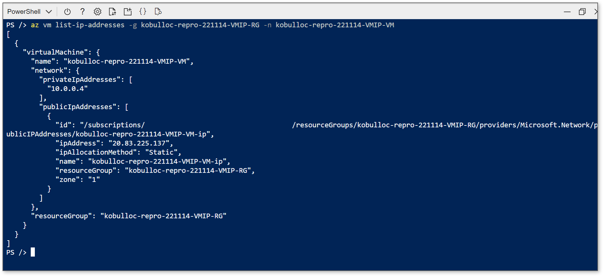 Unable to get VM's IP address - Microsoft Q&A
