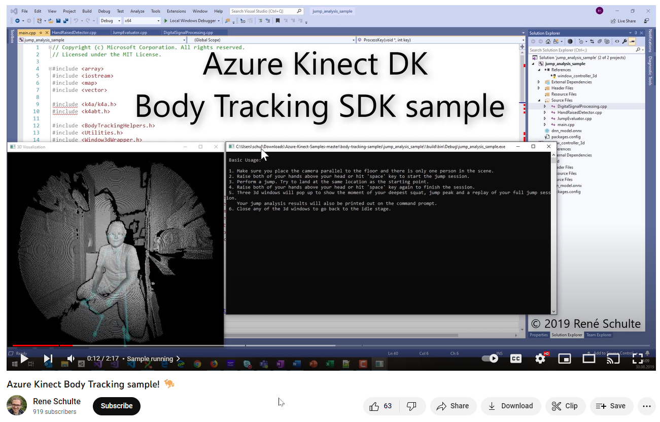 Show Kinect webcam feed while also using body tracking at the same time ... Show Kinect webcam feed while also using body tracking at the same time ...