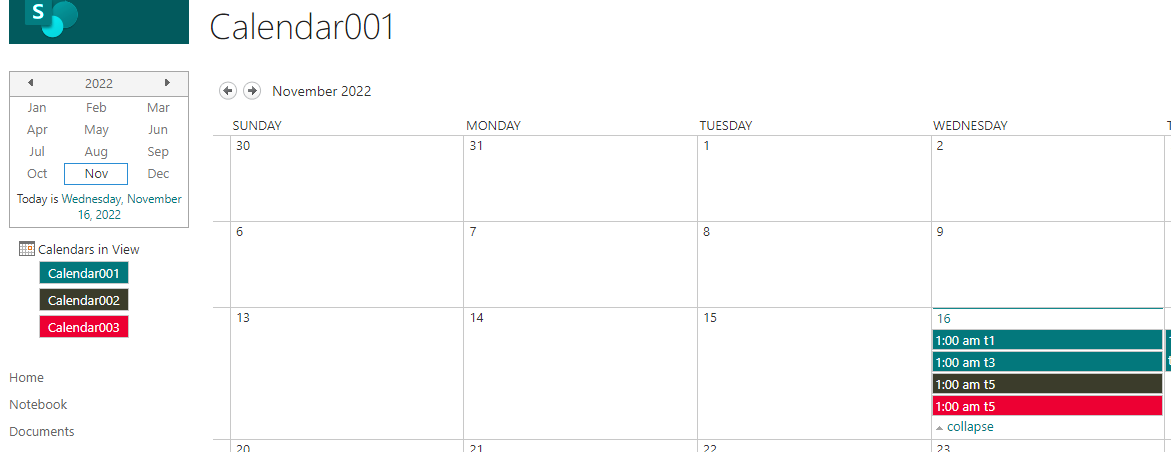 Sharepoint on Premise 2016 Calendar - Microsoft Q&A