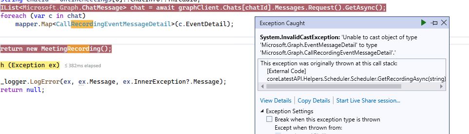 Chat Message Api not Working Properly - Microsoft Q&A