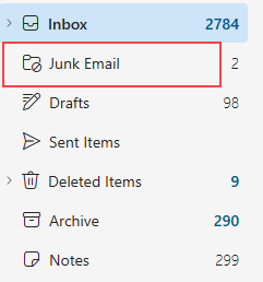 How do I view my Junk Email content in the 'New Outlook'. The Junk ...