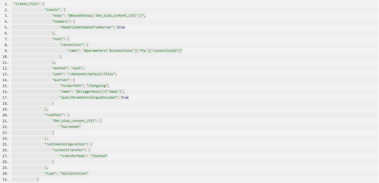 Azure Logic App Ftp Status 400 An Invalid Request Was Made Uploading File On The Ftp Server