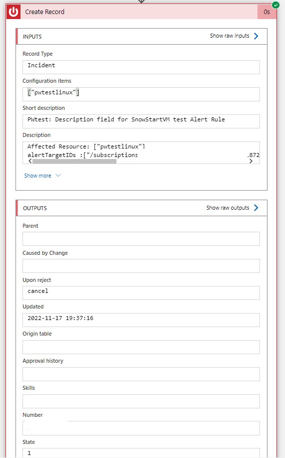Populate ServiceNow Incident created with Logic App with Alert data - Microsoft Q&A