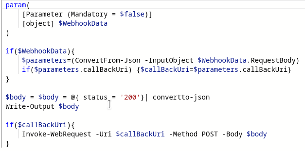 Datafactory calling an automation via webhook - Microsoft Q&A
