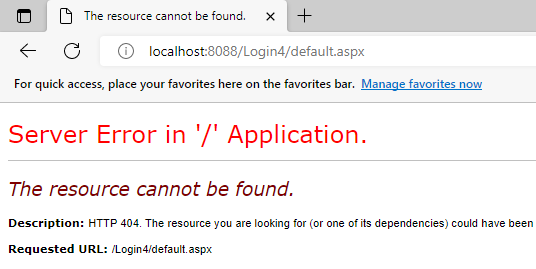 404 Issue Microsoft Qanda