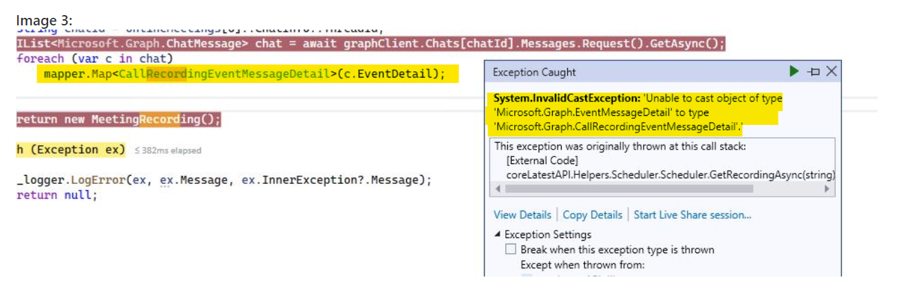 Chat Message Api not Working Properly - Microsoft Q&A