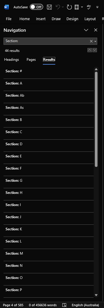 Find in Navigation Pane - New update navigation pane issues? - Microsoft Q&A