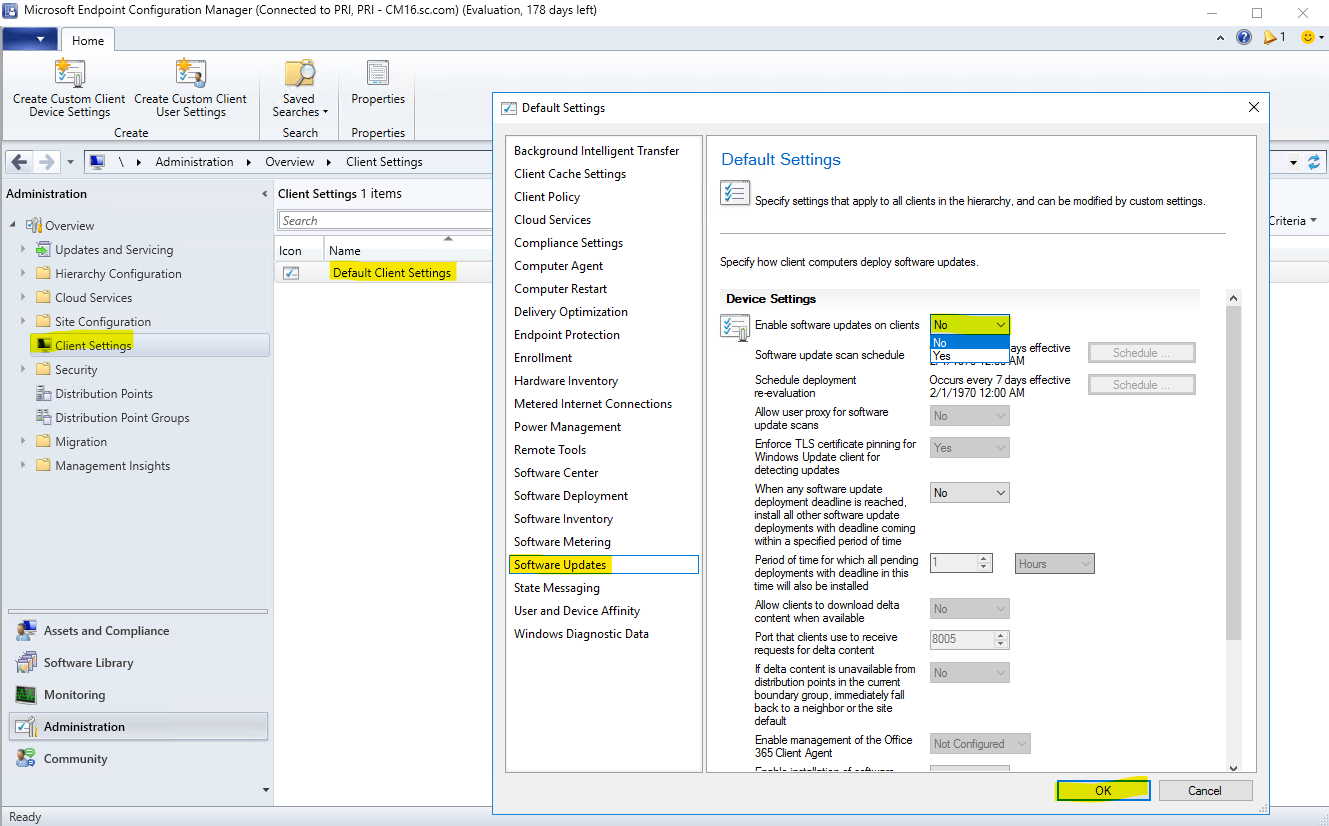 Can We Disable Windows Update Function In Sccm Client Agent Microsoft Qanda