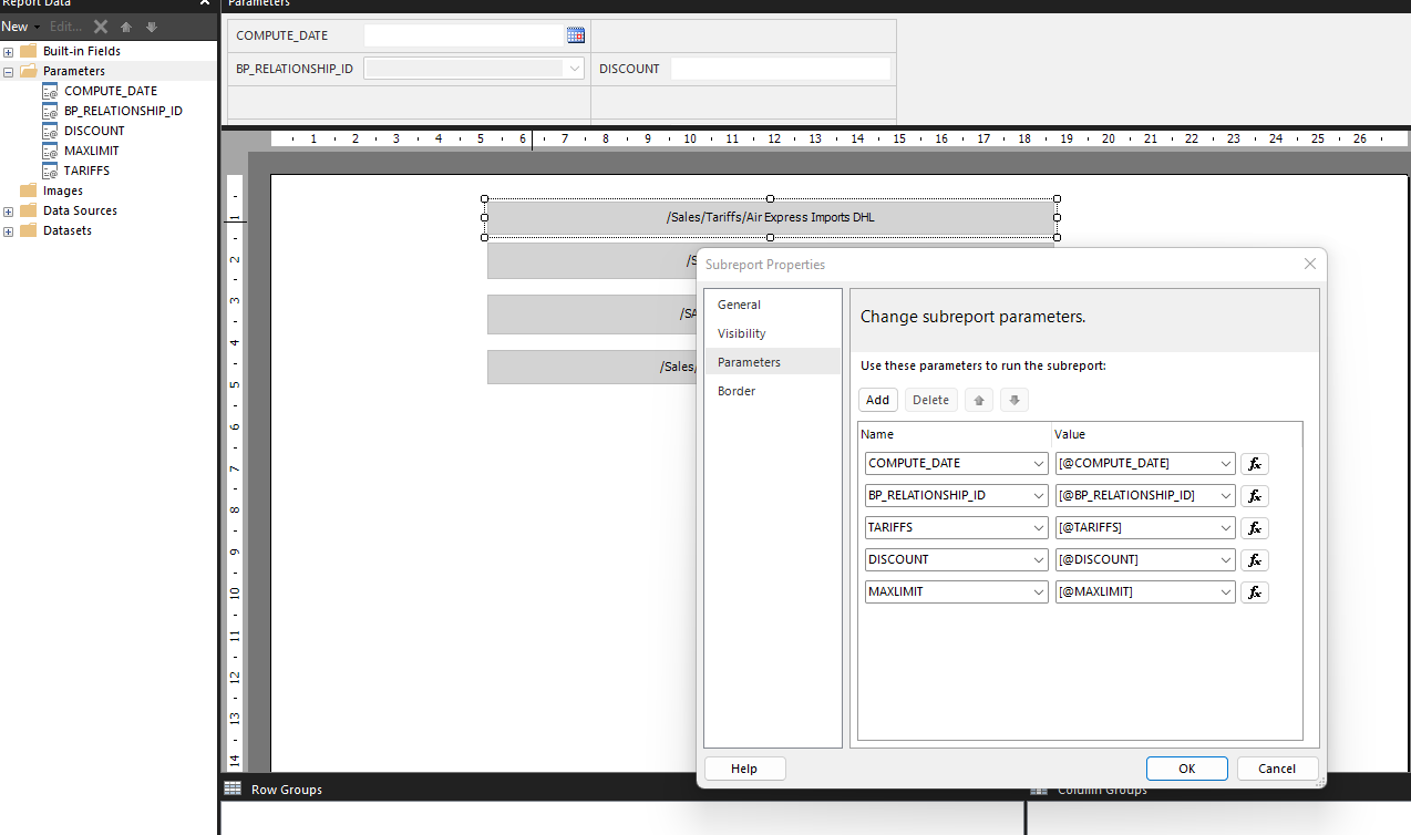 SSRS Sub Reports Not passing Paramteres - Microsoft Q&A SSRS Sub Reports Not passing Paramteres - Microsoft Q&A