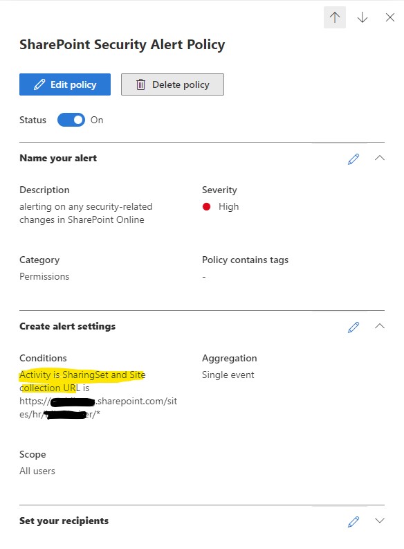 Monitor Permission Changes in SPO via Alert Policy (Compliance Center ...