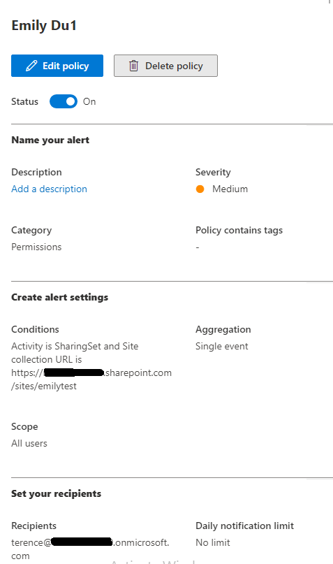 Monitor Permission Changes in SPO via Alert Policy (Compliance Center ...