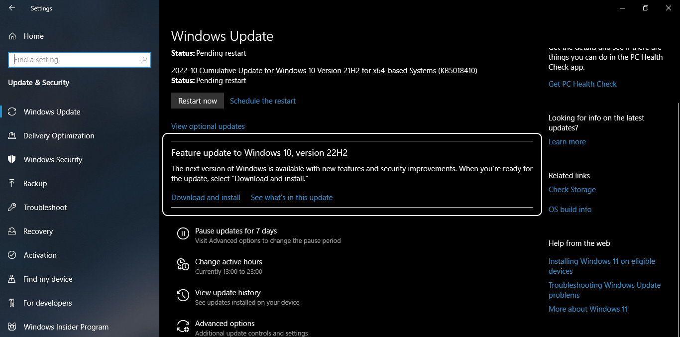Windows 10 2022 Update (22H2) disponível para download. - Microsoft Q&A